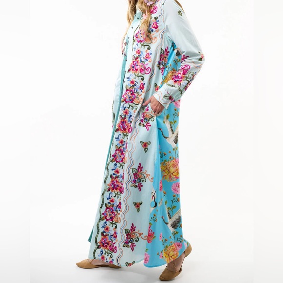 Aratta | Dresses | Sky Blue Gianna Maxi Duster In Cotton Luxury ...